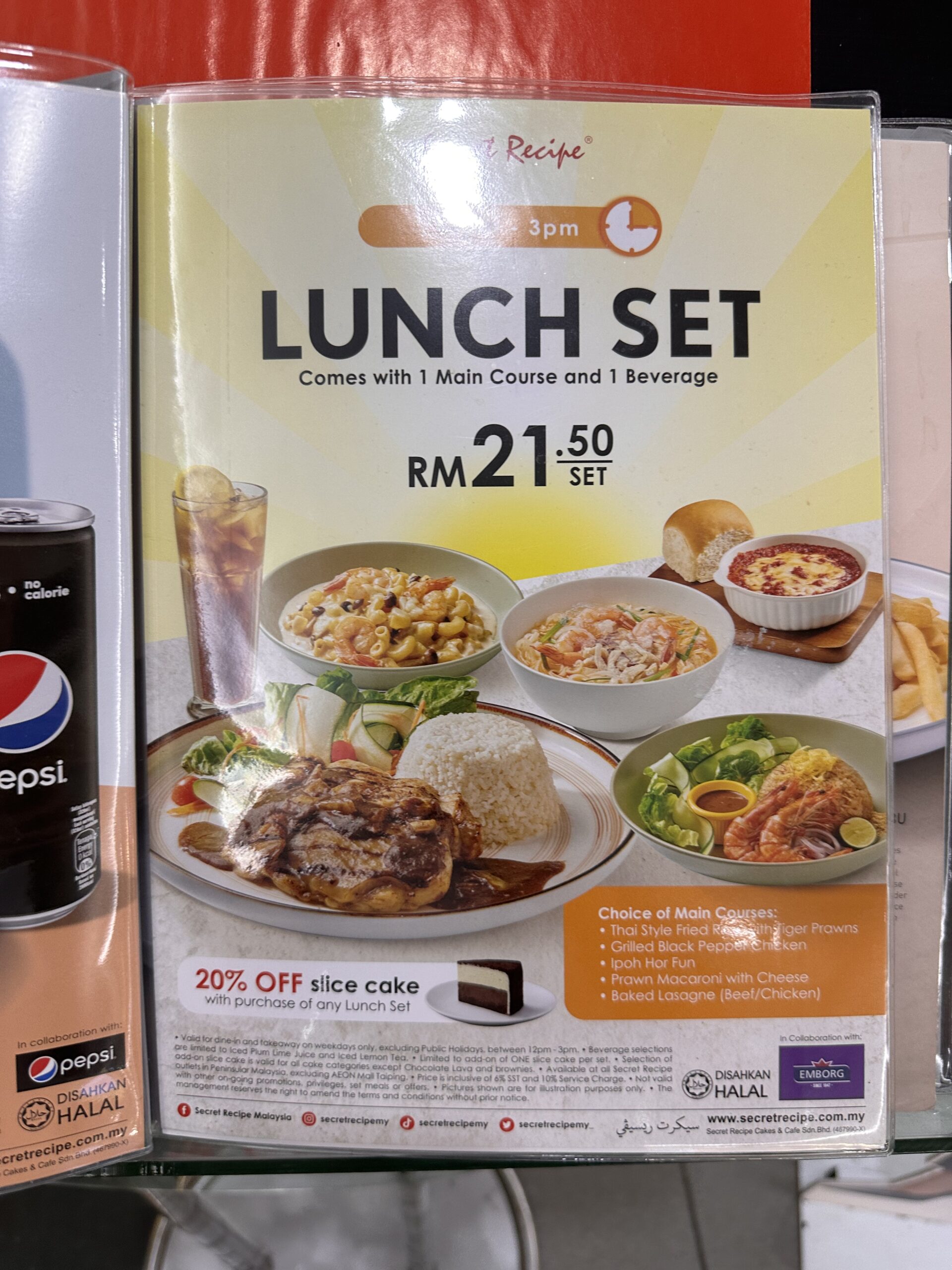 Secret Recipe Mid Valley Megamall - Menu Images | Food Directory