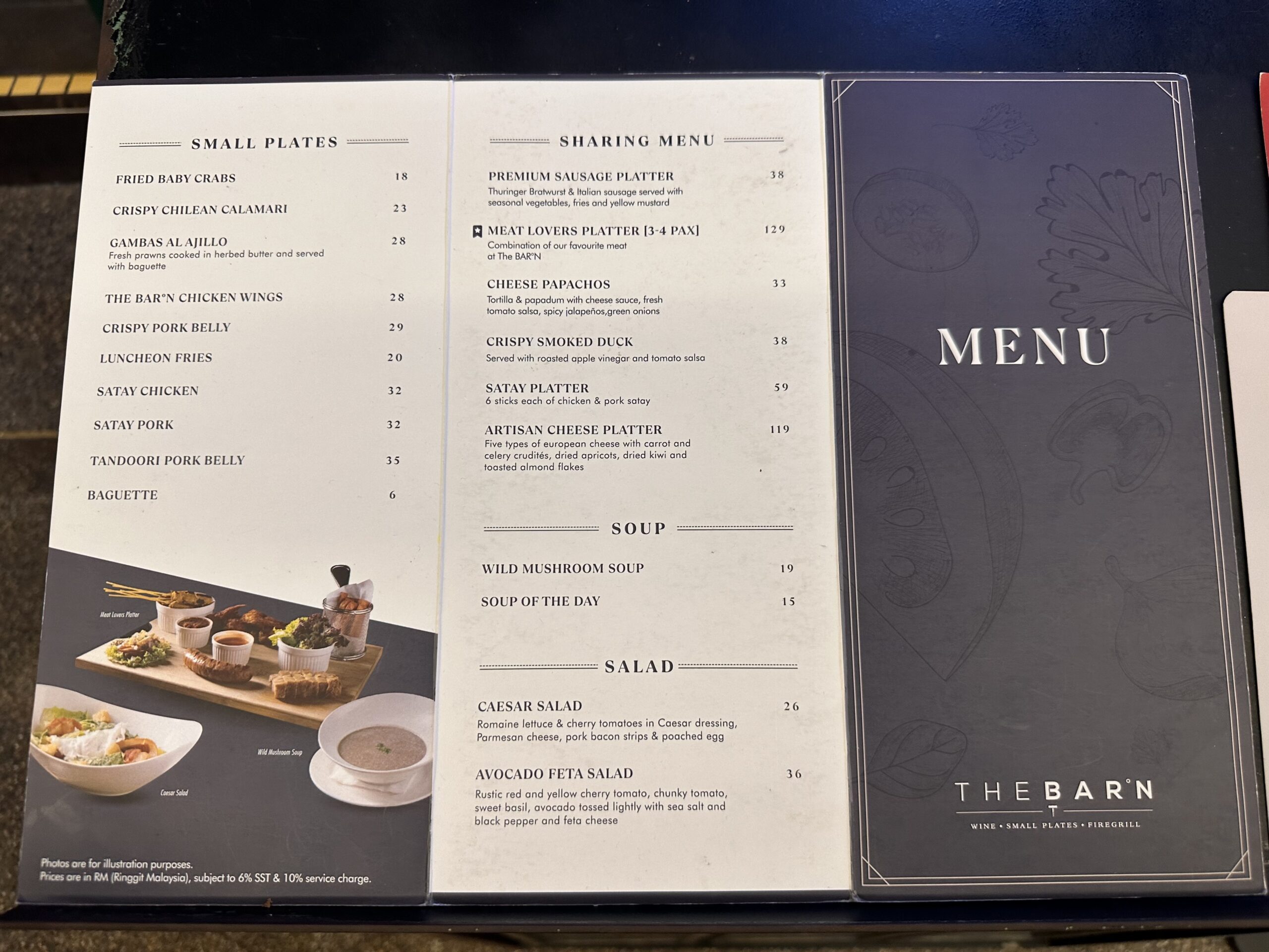 The Barn Pavilion KL - Menu Images | Food Directory